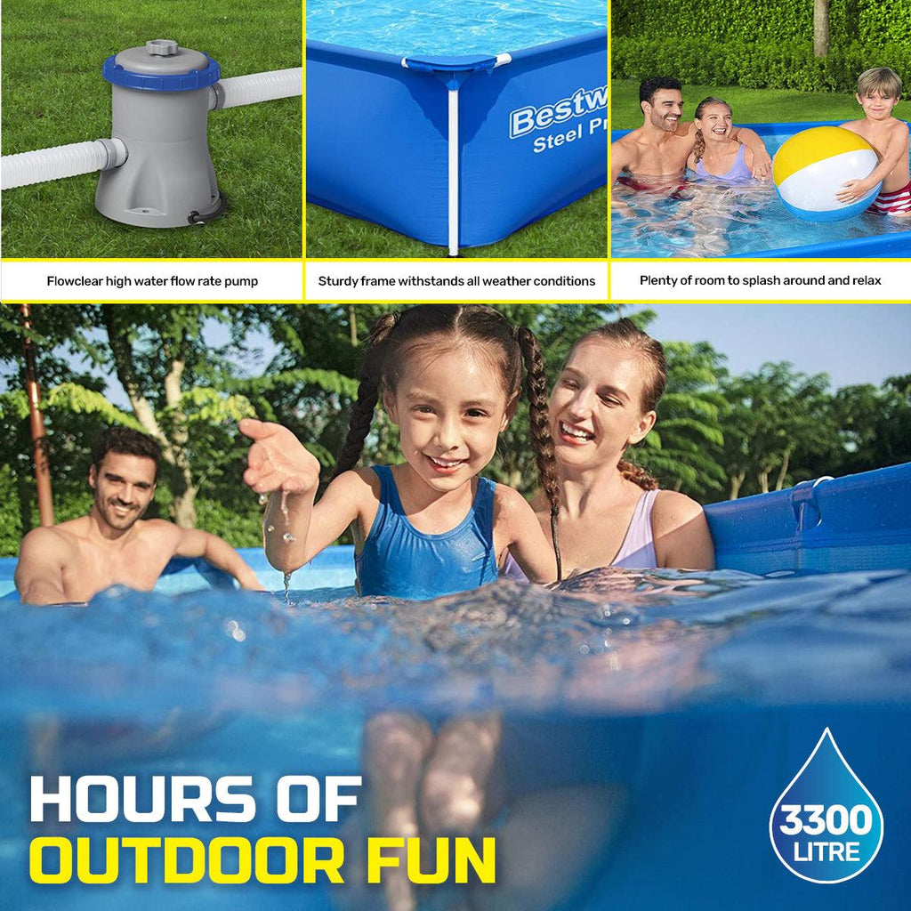 Bestway 3m x 2.1m Above Ground Pool High Gauge PVC Construction 3300 L